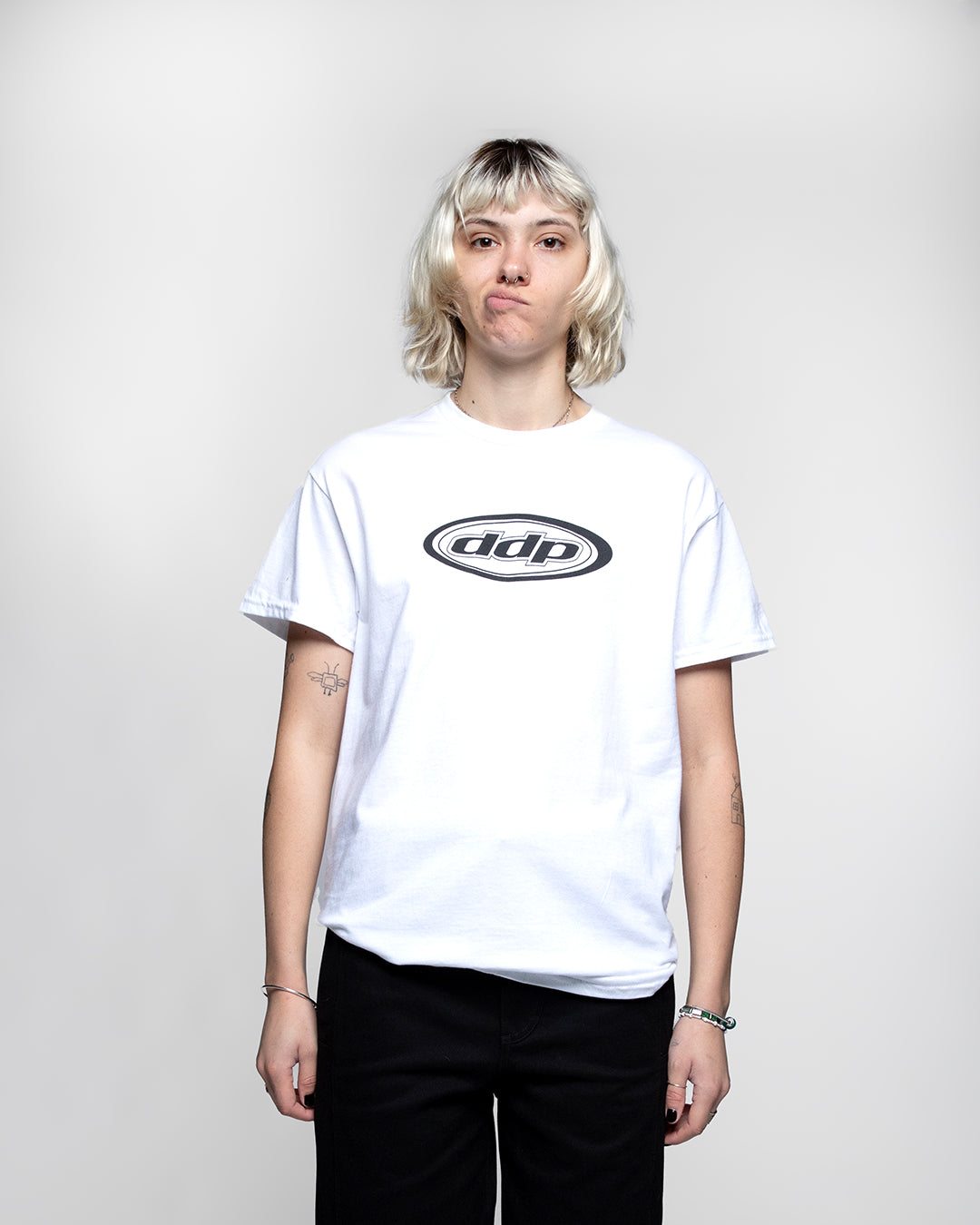 -shirt DDP95 B&W – Basique coton coupe droite – DDP-France